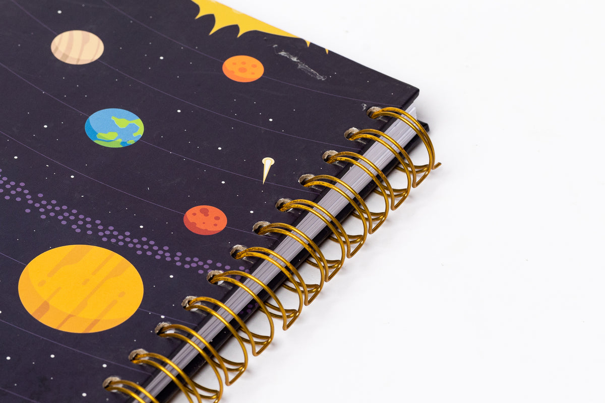 Space Spiral Notebook - Hardcover, A5, Lined – Abydos Egypt
